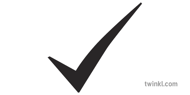 Ks1 Tick Symbol Schwarz Wei Twinkl