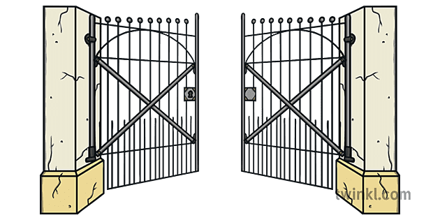 ks1 open and close flashcards open gate color rgb Illustration - Twinkl