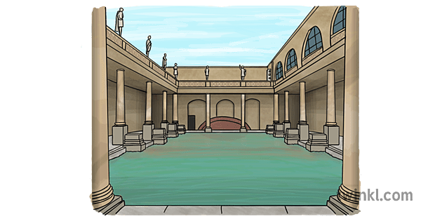 KS2 Roman Bath House Illustration - Twinkl