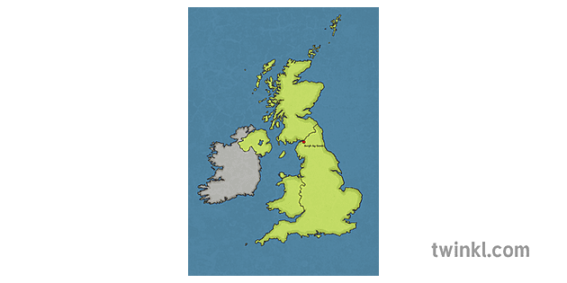 ks2 uk map with a highlighted location - Twinkl