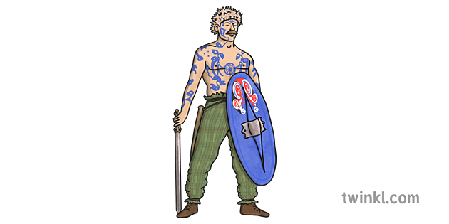 KS2 Celtic Soldier Warrior Illustration - Twinkl