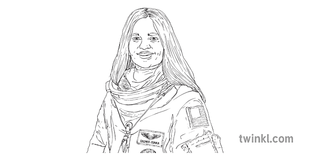 kalpana chawla astronaŭta inĝeniero virino ks2 nigra blanka