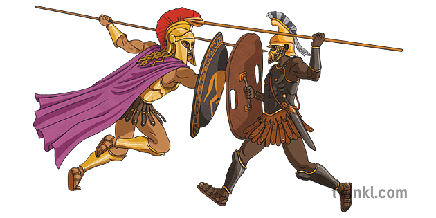 King Memnon Fighting with Achilles - Twinkl