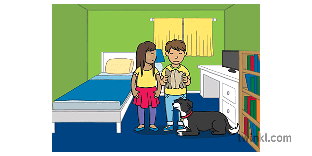 kit sam and ben in ննջասենյակում ճմրթված քարտեզով twinkl phonics level ...