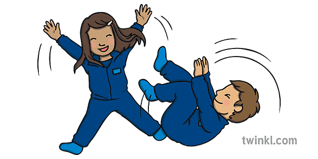 kit y sam juntos gravedad cero jugando fonética eyfs Illustration - Twinkl