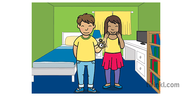 kit and sam with magic watch in bedroom level 5 week 7 lesson 1 ...