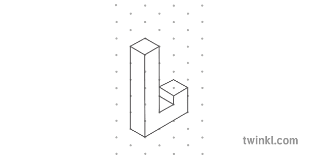 L Isometric Alphabet Art Drawing Letters Secondary Illustration - Twinkl