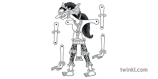 laksmana indonesian wayang kulit paper craft ks2 - Twinkl