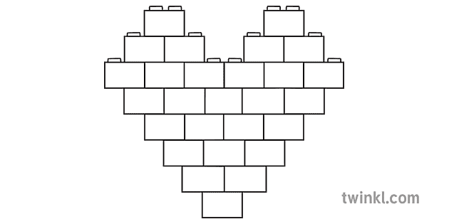 lego corazón tarjeta grande editable valentines day theme actividades ks1