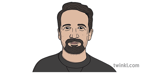 Lin Manuel Miranda Potret Illustration - Twinkl