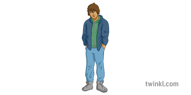 لینک انگلیسی سنگ سرد شخصیت ثانویه Illustration - Twinkl