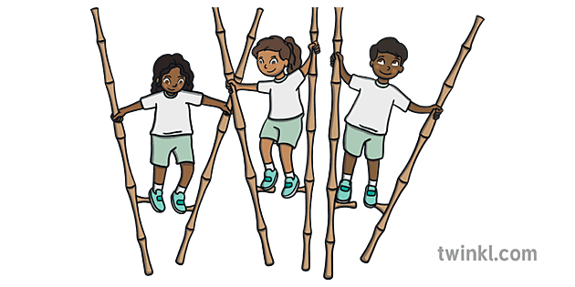 Lomba Egrang Stilt Race Illustration - Twinkl