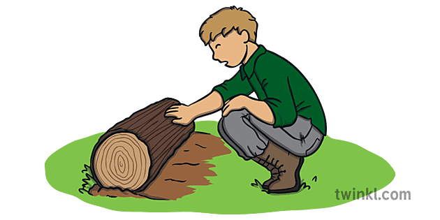 ser under en log Illustration