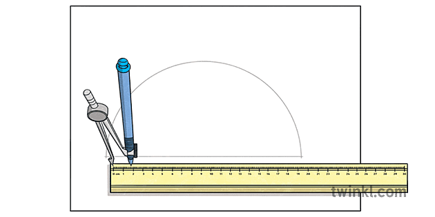 Make Your Own Protractor Step 4 Illustration Twinkl
