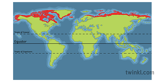 map cold environment ecosystem location ks4 Illustration - Twinkl