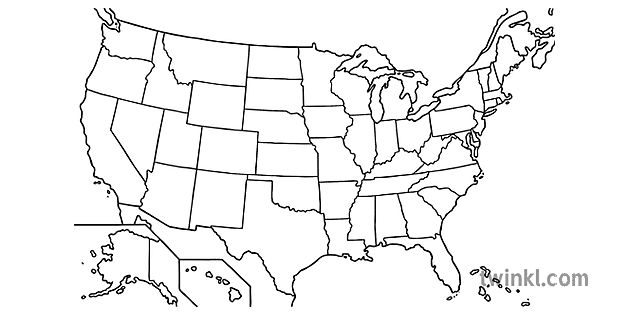 File Map Of Usa Showing Unlabeled State Boundaries Png | My XXX Hot Girl