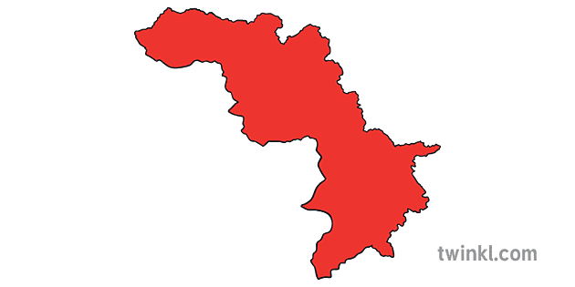 map outline of kurdistan country shape flag continents ks1 Illustration