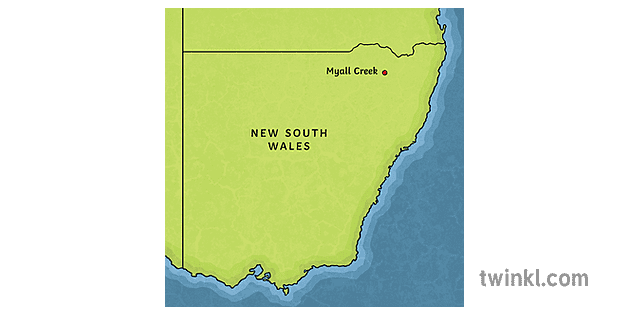 Map Showing Myall Creek Massacre Site Australian Aboriginal History KS2