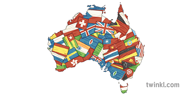 mapa de australia con banderas mundo naciones nacionalidad ks2