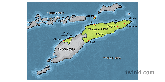 map of east timor timor leste maps geography ks2 Illustration - Twinkl