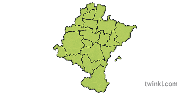 karta över navarra comarcas Illustration - Twinkl