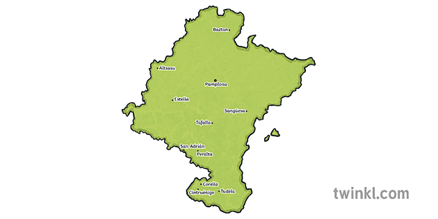 mapa de navarra Ilustración - Twinkl