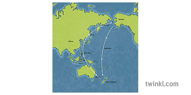 map to show migration routes of a bar tailed godwit map topics ks2