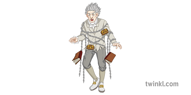 marleys ghost a christmas carol character english ks3 ks4 Illustration