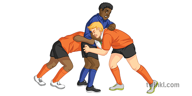 Maul Mauling Technique Rugby Sport PE Secondary Illustration - Twinkl