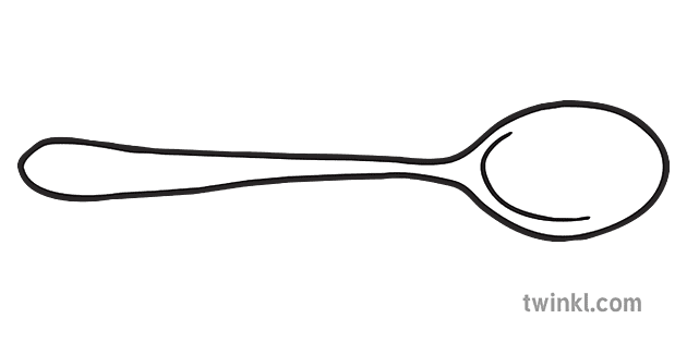 mengukur objek sudu teh sudu dapur ks1 hitam putih - Twinkl