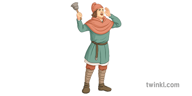 medieval town crier history people secondary Illustration - Twinkl