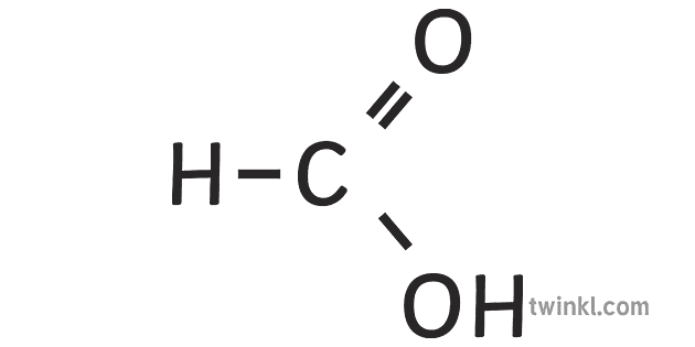 حمض الميثانويك معروض صيغة علوم كيمياء ثانوية أسود وأبيض رغب