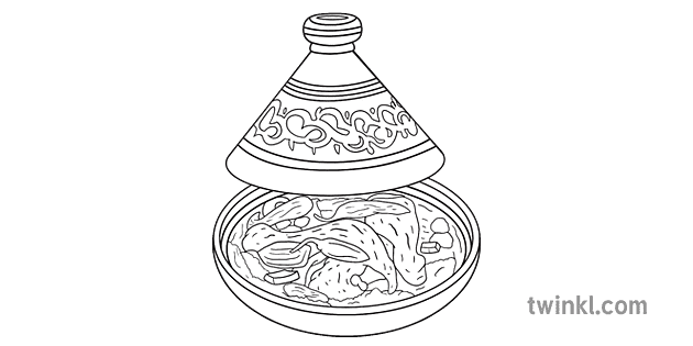Tajine Patents Sketch Coloring Page
