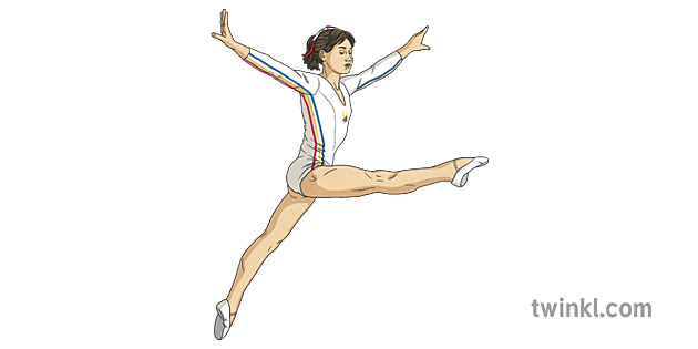 Nadia Comaneci Illustration - Twinkl