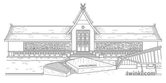 National Museum of Malaysia Muzium Negara Black and White RGB