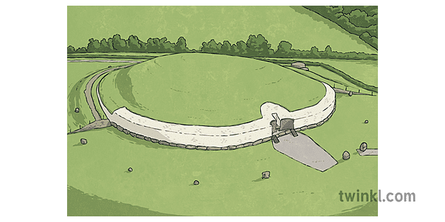 Newgrange vista aerea Illustration