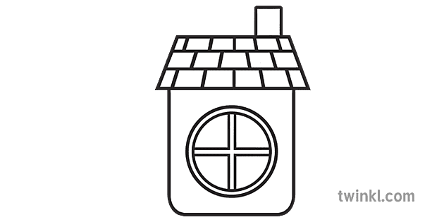 numicon house 1 eyfs ks1 maths black and white rgb Illustration - Twinkl