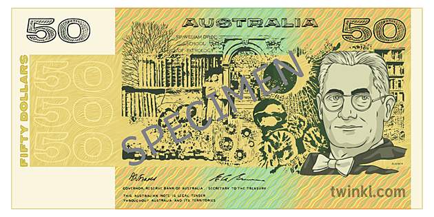 Australian 50 Dollar Bill