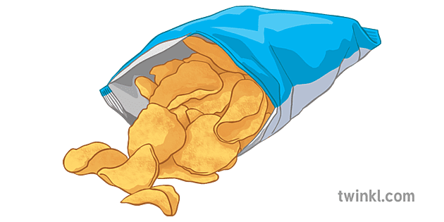 Packet of Crisps 2 Illustration - Twinkl