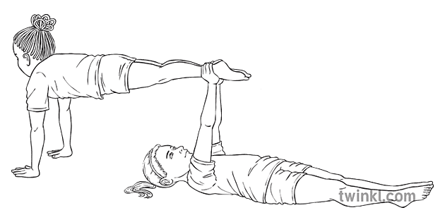 pair plank balance gymnastics lks2 daily move twinkl move pe ks2 black and