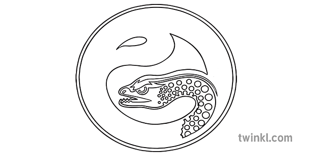 Parramatta Eels Black and White RGB Illustration - Twinkl