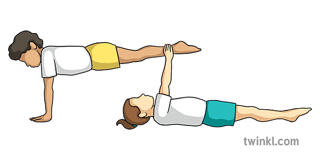 Part Weight Partner Balance 8 People Children Y6 Gymnastics Rivers and
