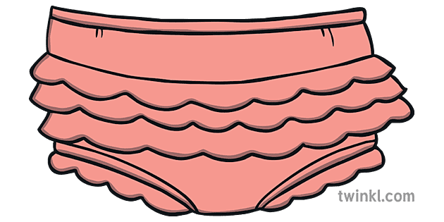 bleik frilly knickers Illustration
