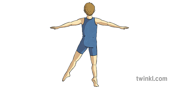 pivot step 1 y6 gymnastics movement pe twinkl move ks2 Illustration - Twinkl