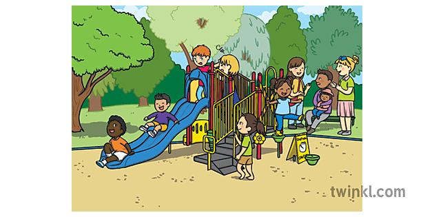lekplats park säkerhet scen två australien pe ks1 - Twinkl