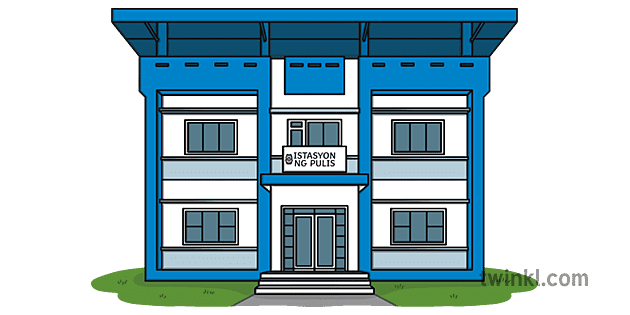 Police Station Istasyon Ng Pulis Illustration - Twinkl