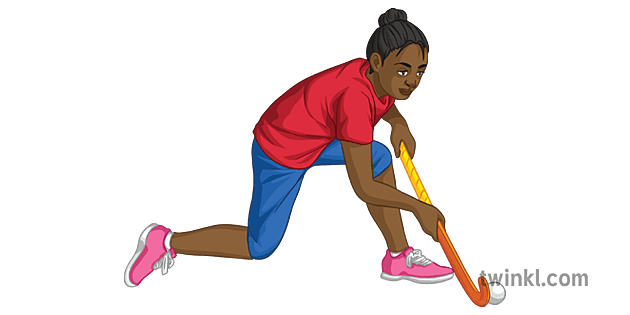 Push Pass Step Two Hockey PE Secondary Illustration - Twinkl