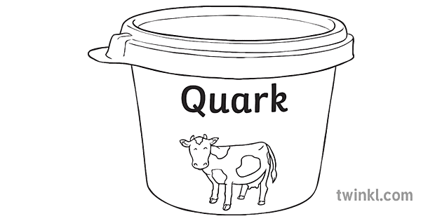 ควาร์กอาหารสมุนไพรควาร์กสูตรชีส ks1 ขาวดำ Illustration - Twinkl