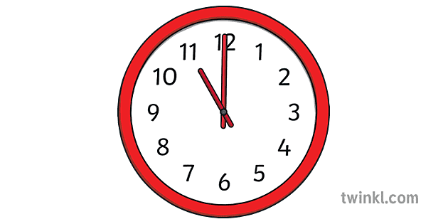 Red Clock 11 Oclock Telling Time Numbers Scotland KS1 Illustration Twinkl red-clock-11-oclock-telling-time-numbers-scotland-ks1-illustration-twinkl