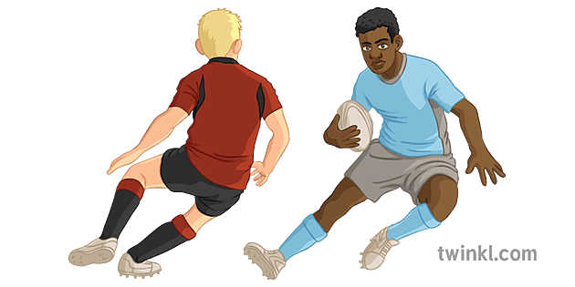 Rugby Side Step PE Sport Technique Dodge Secondary Illustration - Twinkl